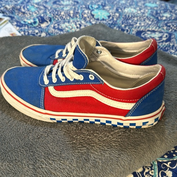 Vans | Shoes | Like New Vans Red White And Blue | Poshmark